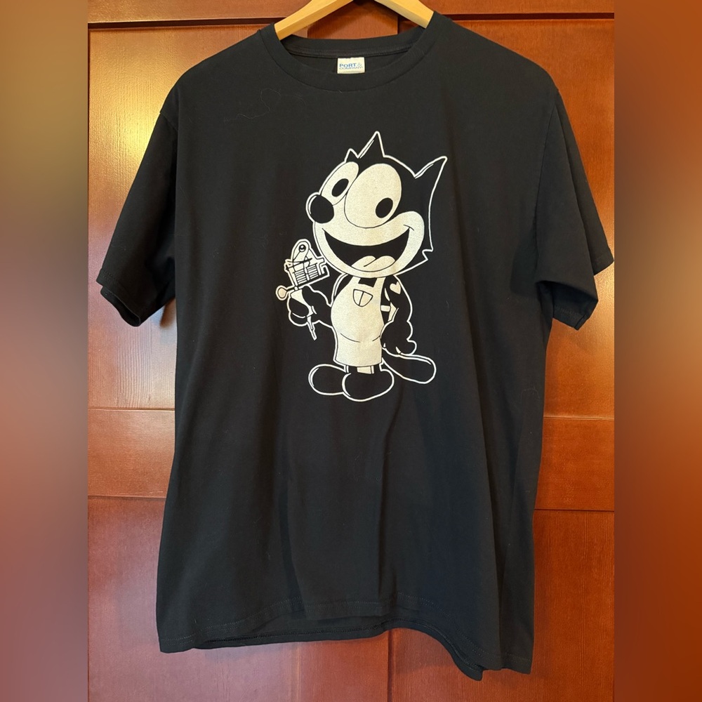 Rare Felix The Cat With Tattoo Gun Graphic Tee Like N… - Gem